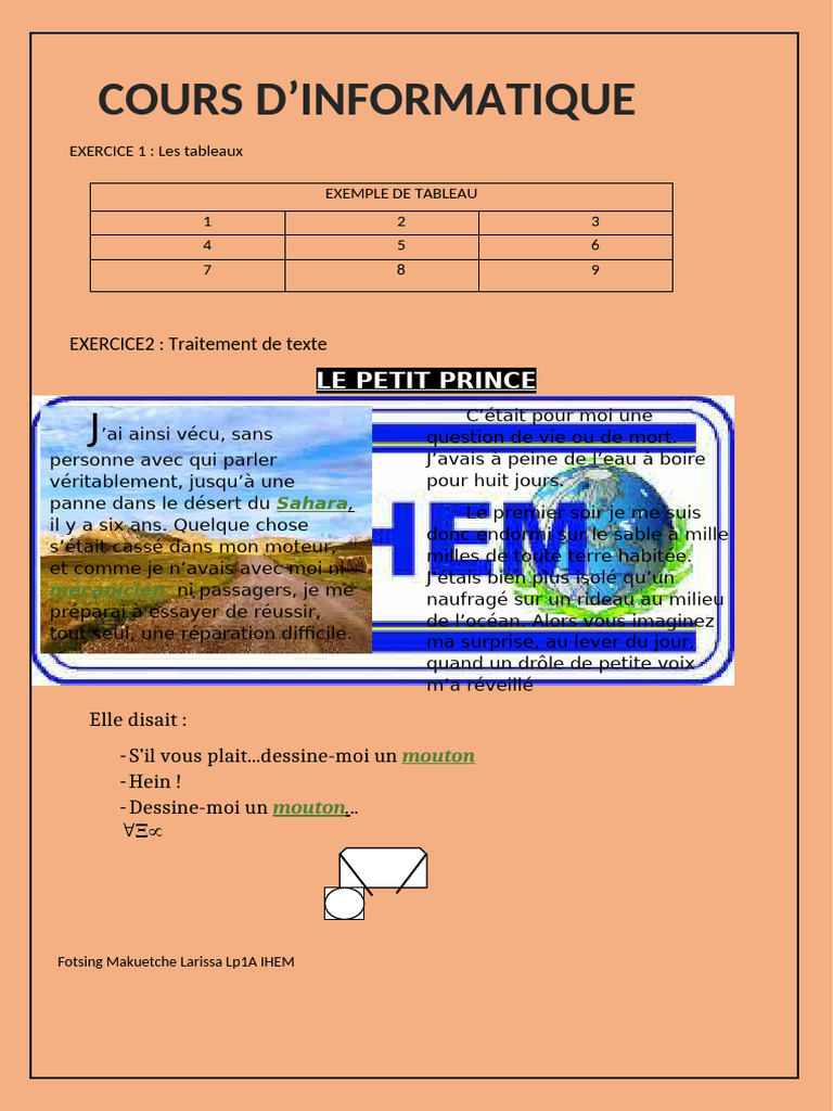 Copie De Devoir De Maison Pdf