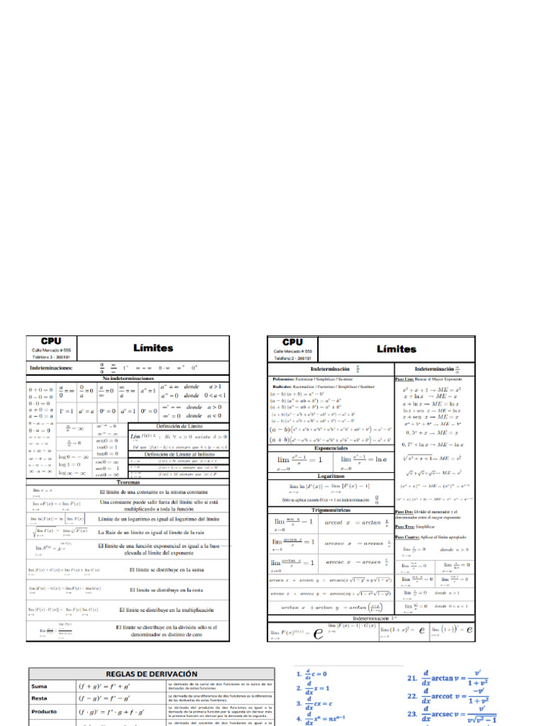 Formulario Mate | PDF