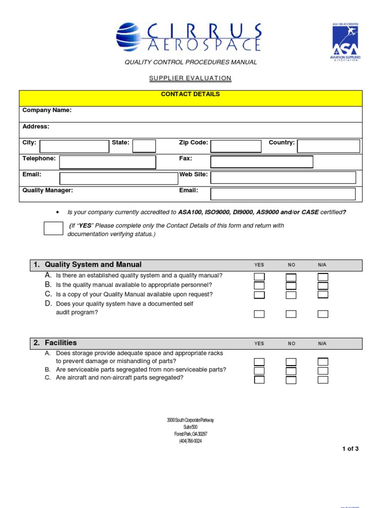 Supplier Evaluation Form Template | PDF | Packaging And Labeling | Iso 9000