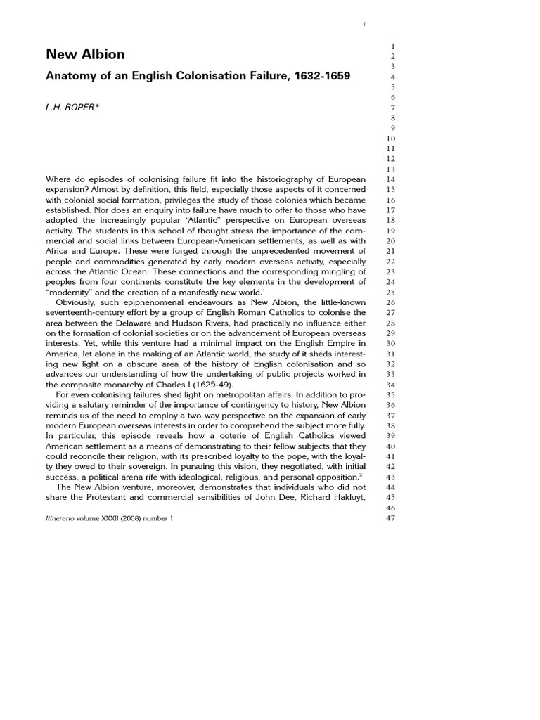 New Albion Anatomy of An English Colonis | PDF