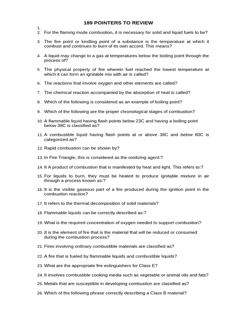 189 Pointers To Review | PDF