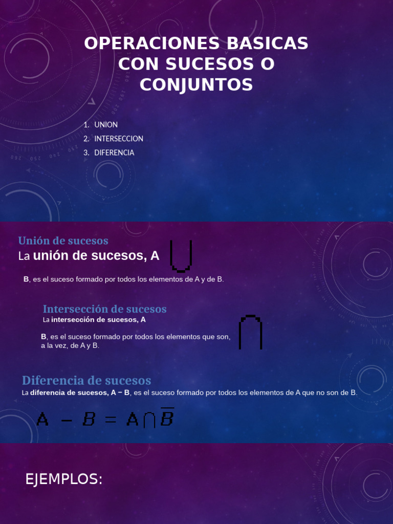 Operaciones Basicas Con Sucesos o Conjuntos Clase 2 | PDF