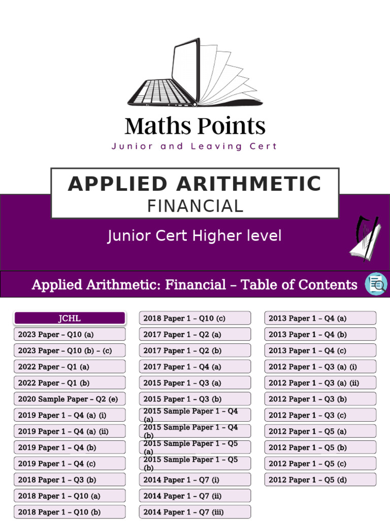 Applied Arithmetic Financial JCHL Show | PDF