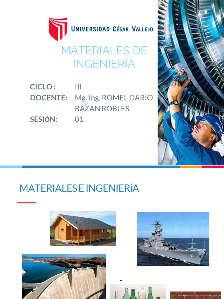 Sesión_01 Materiales de Ingenieria | PDF | Ingeniería | Ciencia de los Materiales