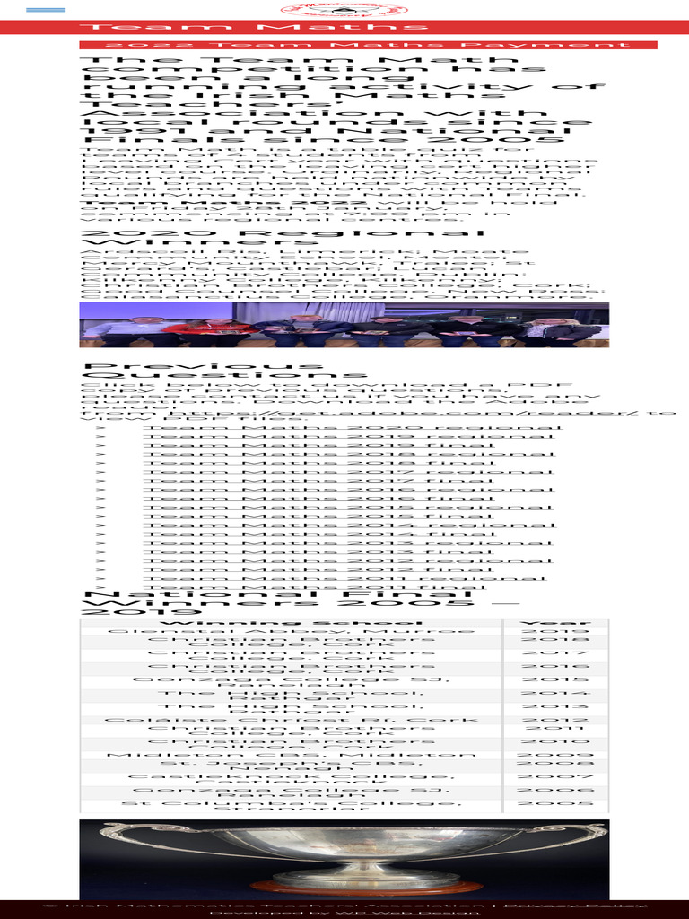 Team Maths - Irish Mathematics Teachers' Association | PDF