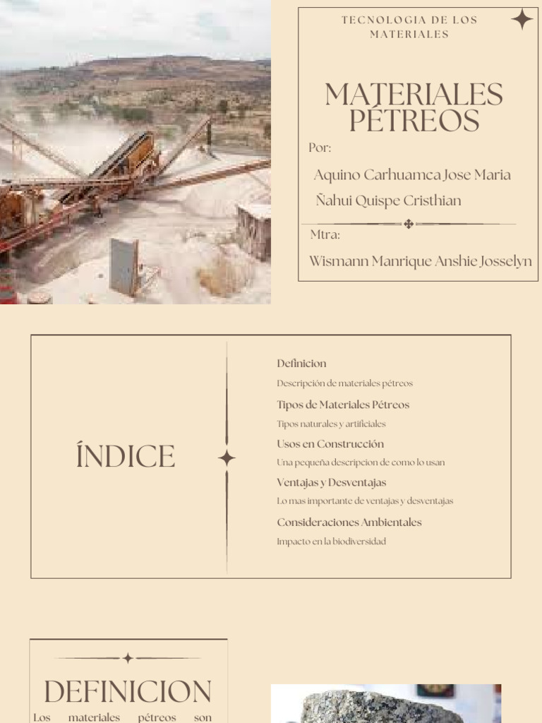 Materiales Petreos | PDF | Roca (geología) | Hormigón
