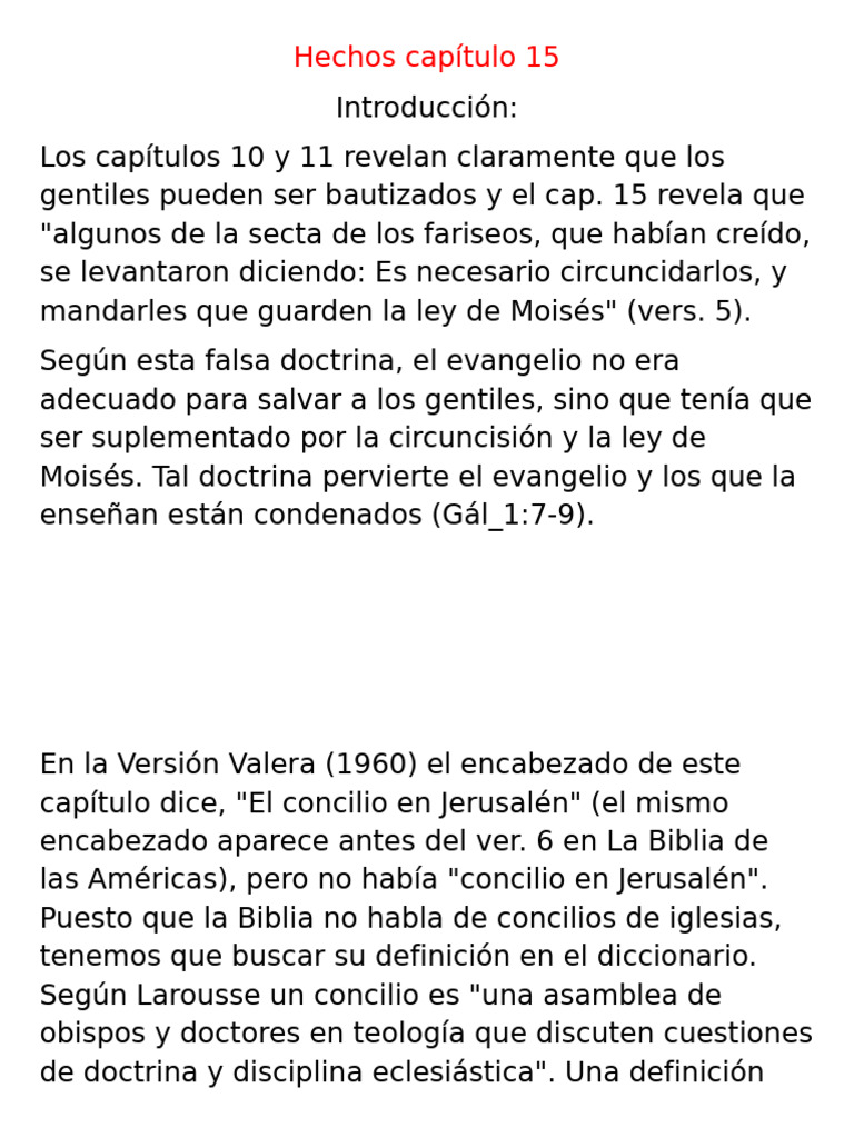 Hechos Capítulo 15 | PDF