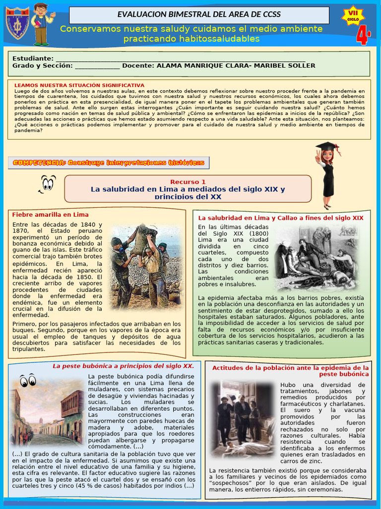 Ev. Diag. CC - SS VII Ciclo - 3°, 4° Sec. | PDF