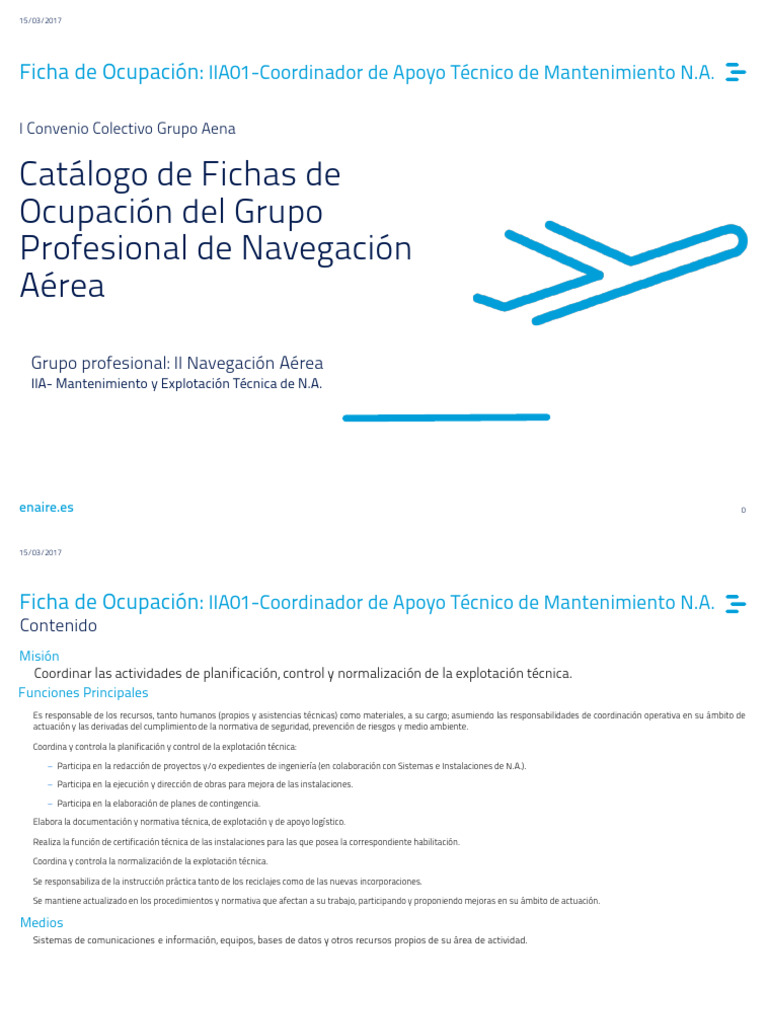 Ficha - Ocup - Iia01 Coord Apoyo Tco. Mto. Na | PDF
