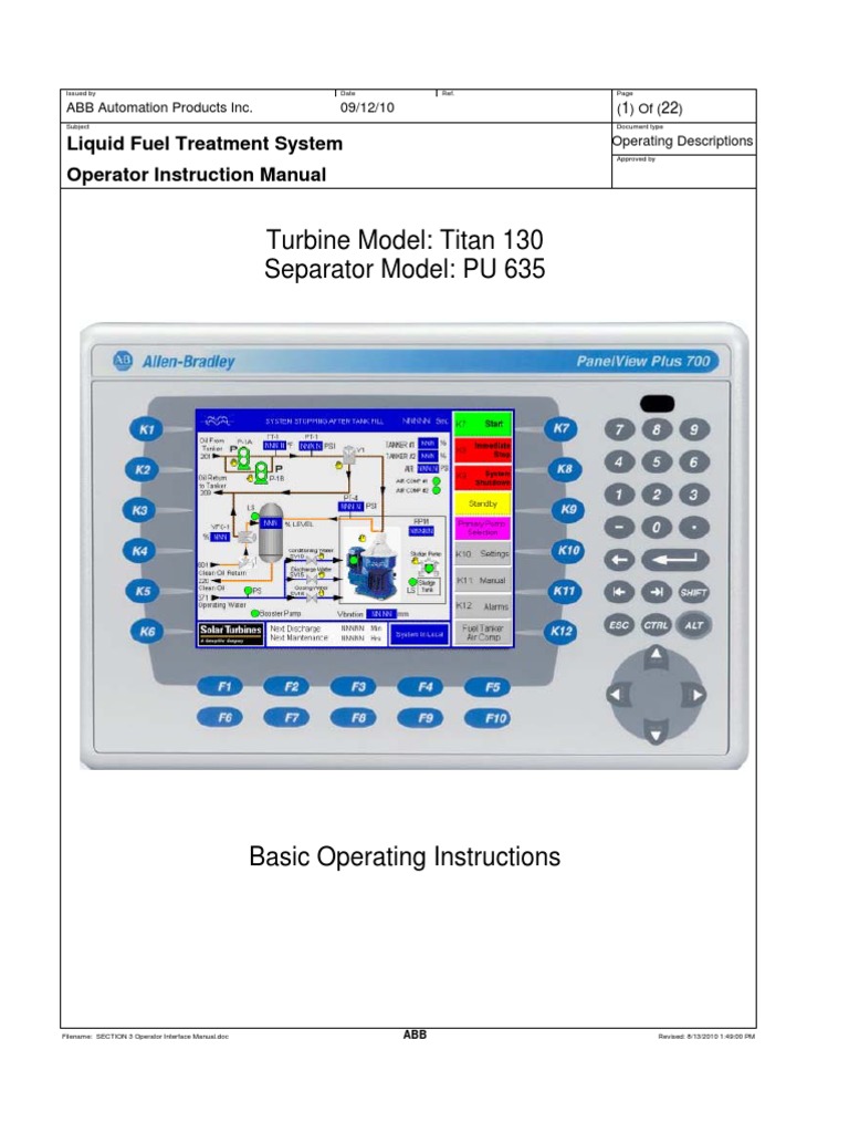 Operator Interface Manual | PDF | Automation | Graphical User Interfaces