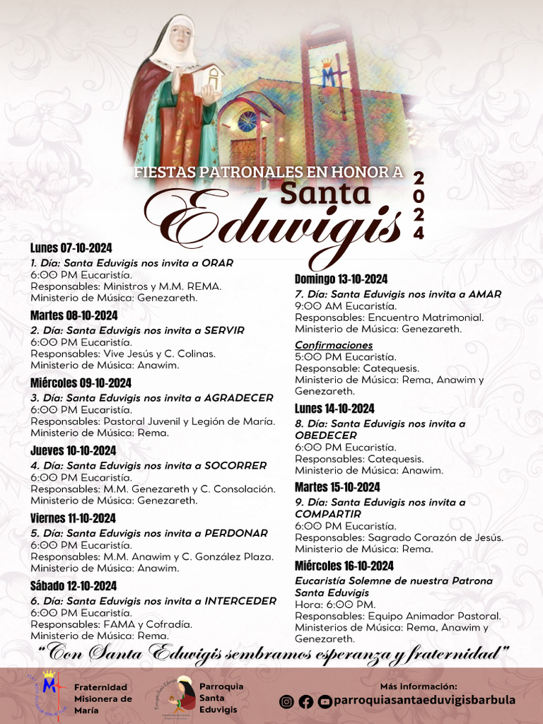 Programa Fiestas Patronales 2024 | PDF