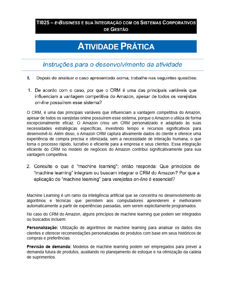 Atividade E-Business | PDF