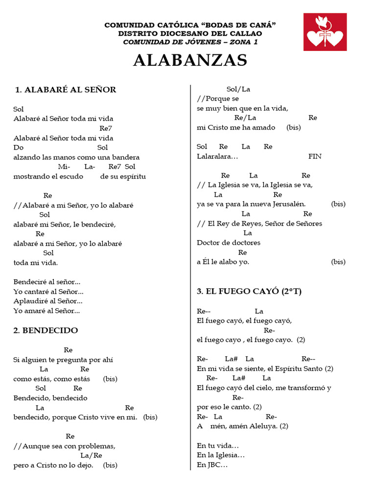 Alabanzas Con Acordes Rej | PDF