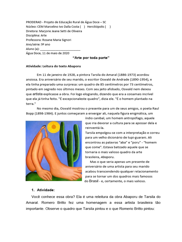 11 05 Arte 9 Ano | PDF