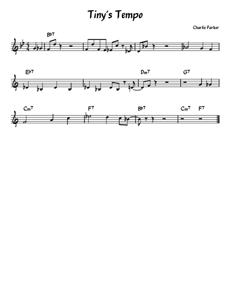 Tiny's Tempo Sheet | PDF