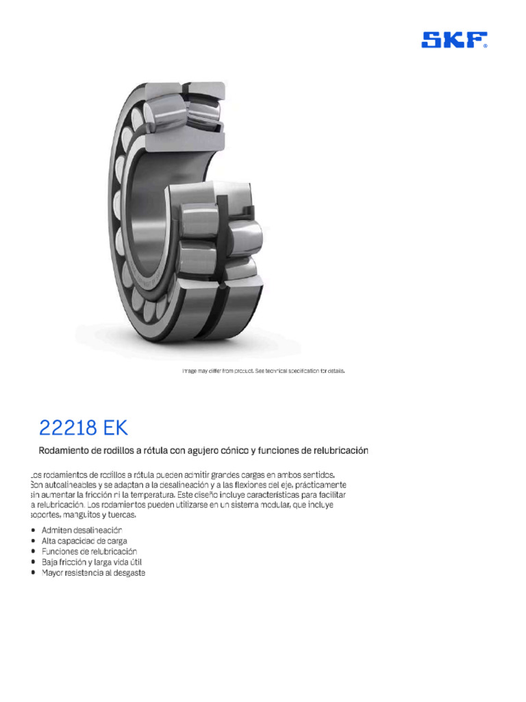 SKF 22218 EK | PDF