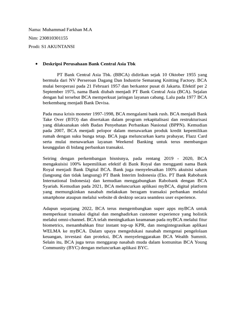 Muhammad Farkhan M.A - Tugas Saham | PDF