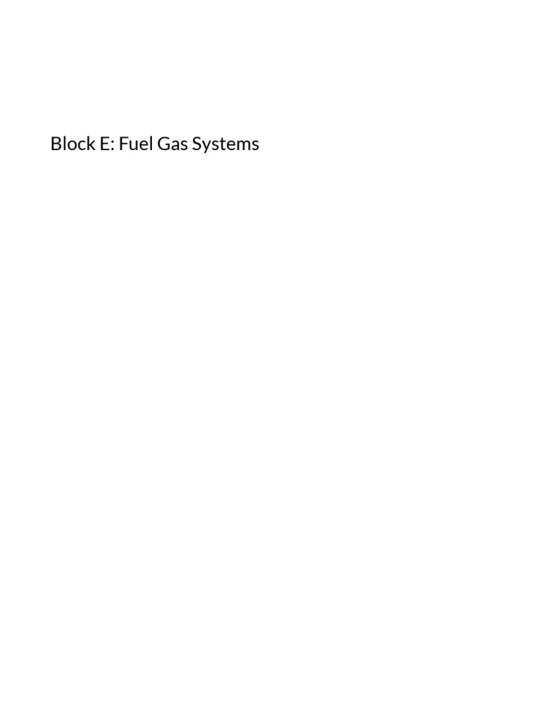 Block E Fuel Gas Systems 1678897840 | PDF