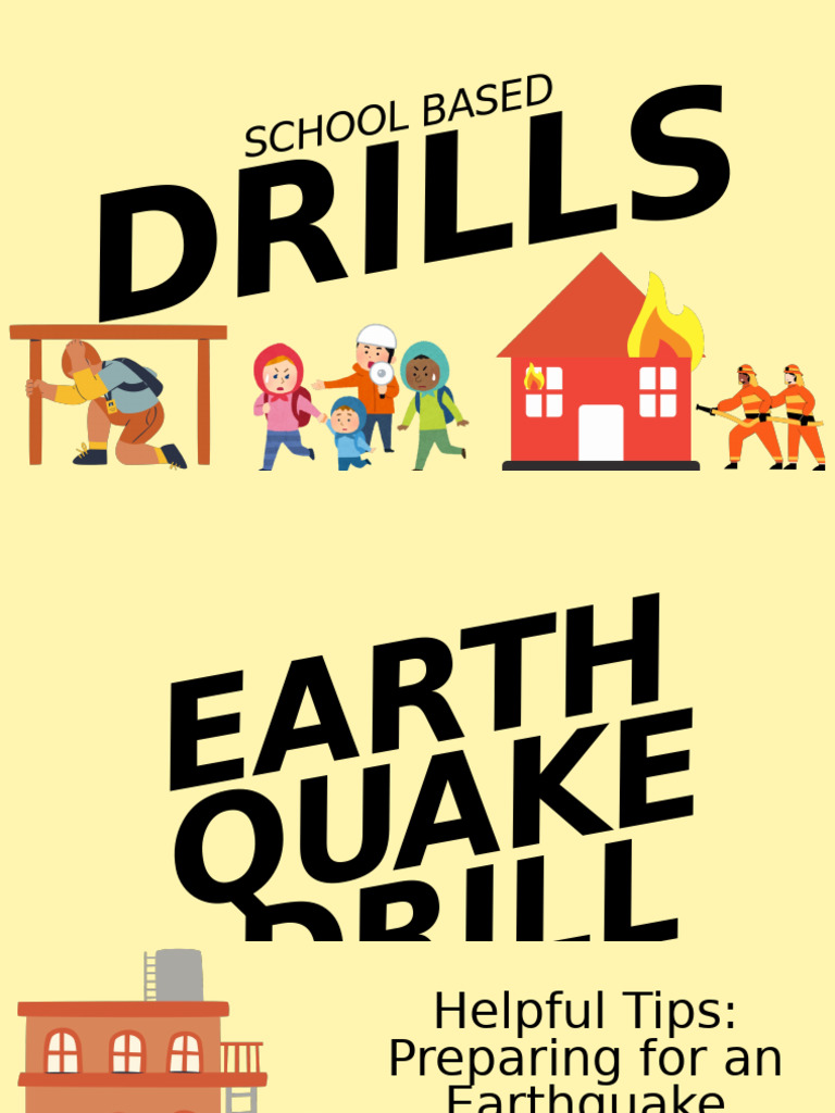 Yellow Illustrated Earthquake Emergency Response Presentation | PDF