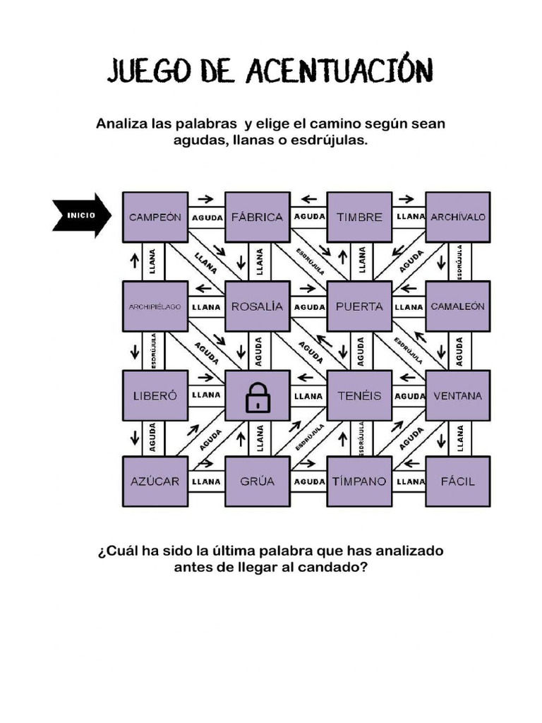 JUEGO DE ACENTUACIÓN | PDF