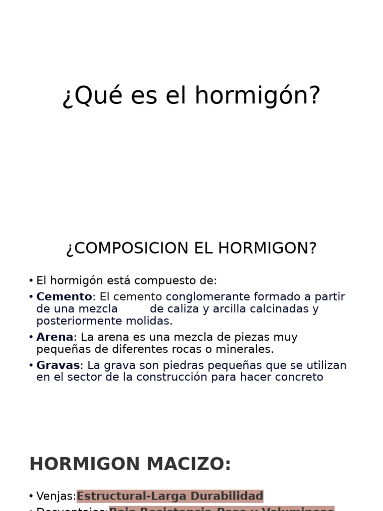 Qué Es El Hormigón | PDF