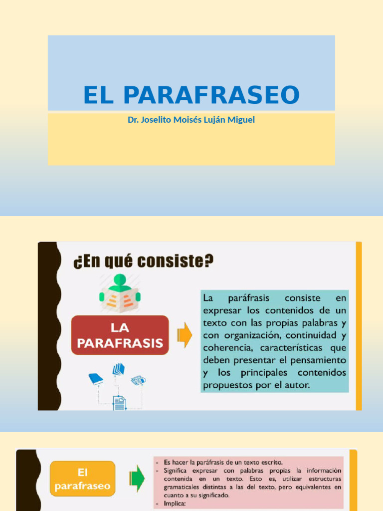 El Parafraseo | PDF