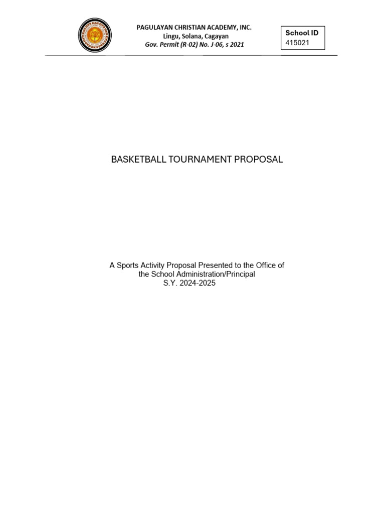ACTIVITY PROPOSAL - Maria Jonalyn Tangan - PED 202 Final | PDF