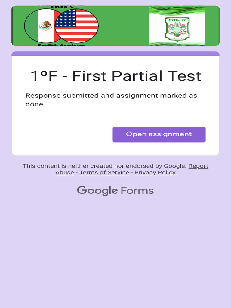1ºF - First Partial Test | PDF