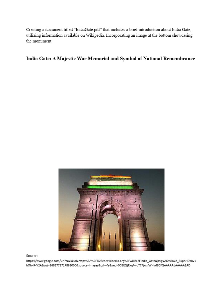 India Gate | PDF
