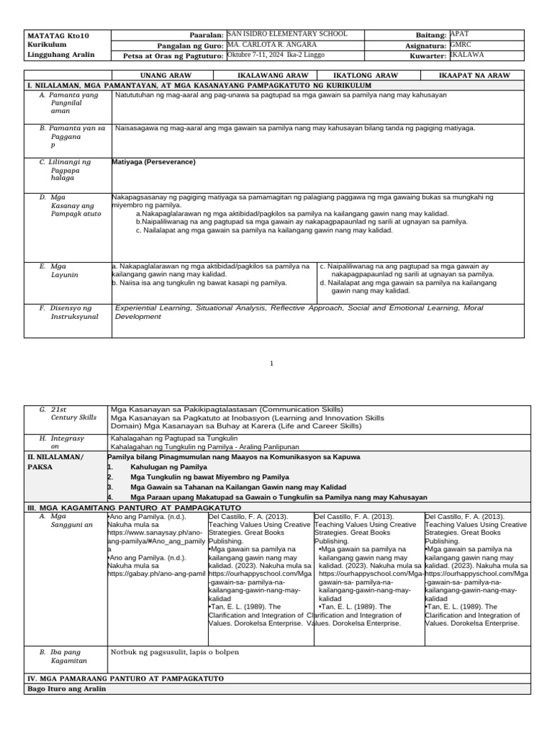 LE_G4_GMRC_Q2_Week2 | PDF