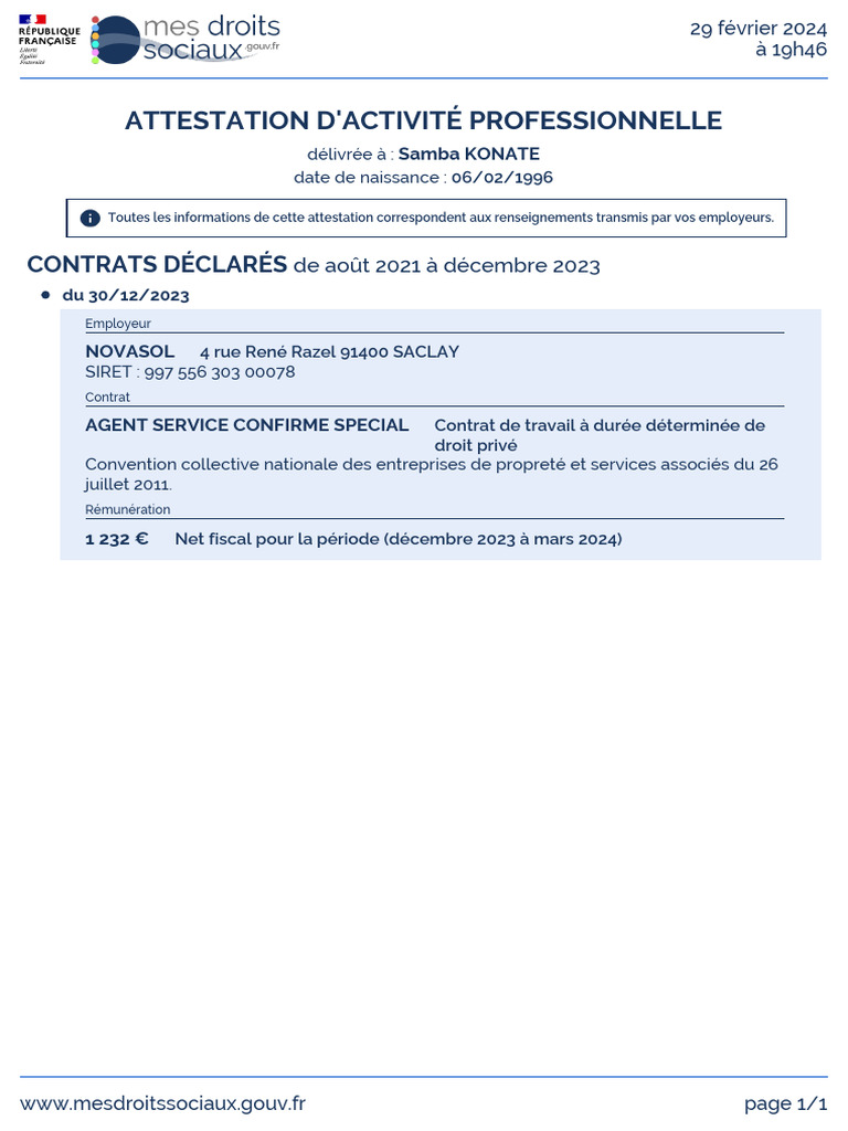 Attestation | PDF