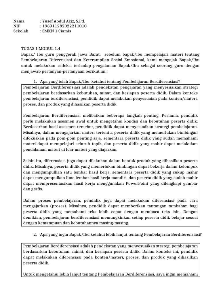 Bunga LK MODUL 1.4 LEVEL 1 | PDF