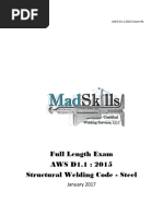 Cwi Exam With Answer (103 Questions) | PDF | Welding | Construction