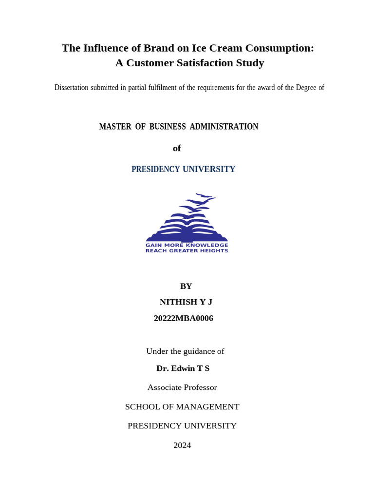 Nithish - Y - J - 20222MBA0006 | PDF