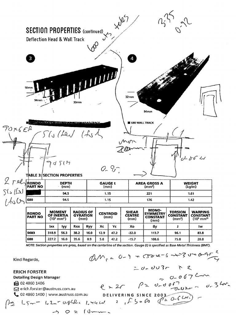 Deflection Head Track Calcs RN | PDF