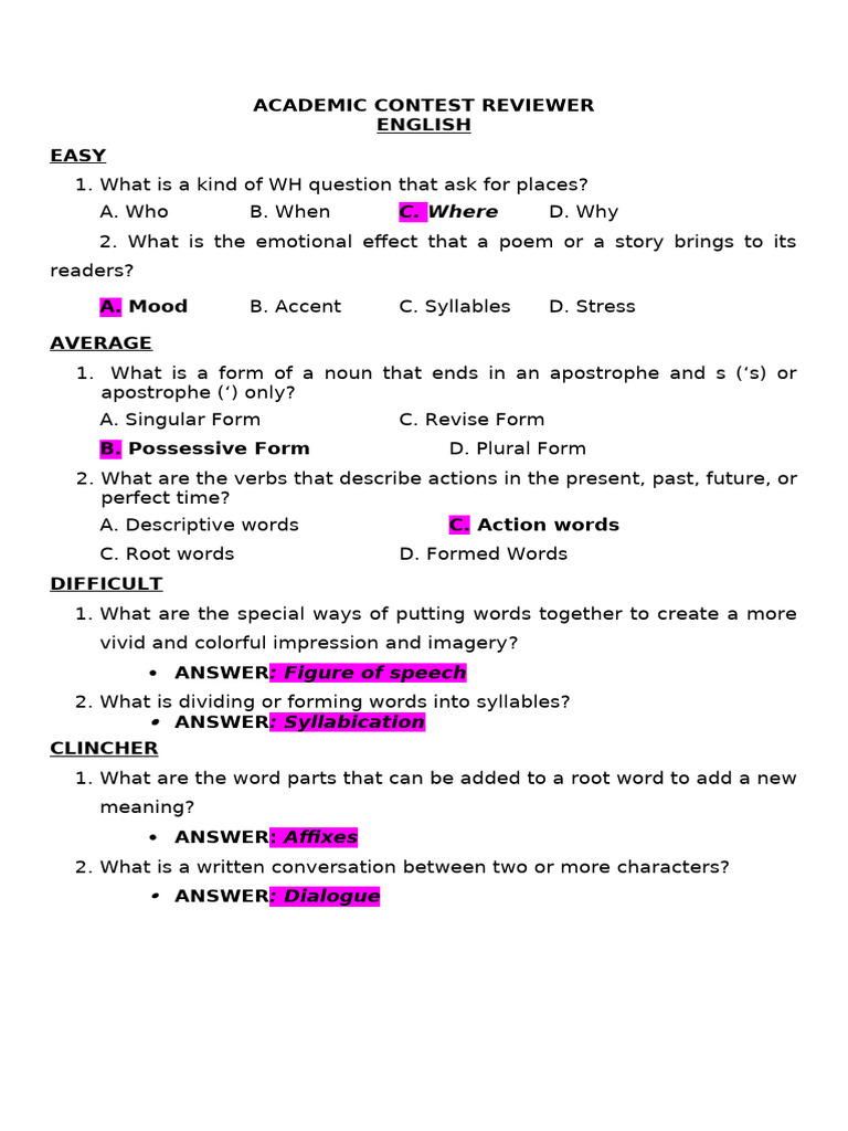 Academic-Contest Reviewer | PDF