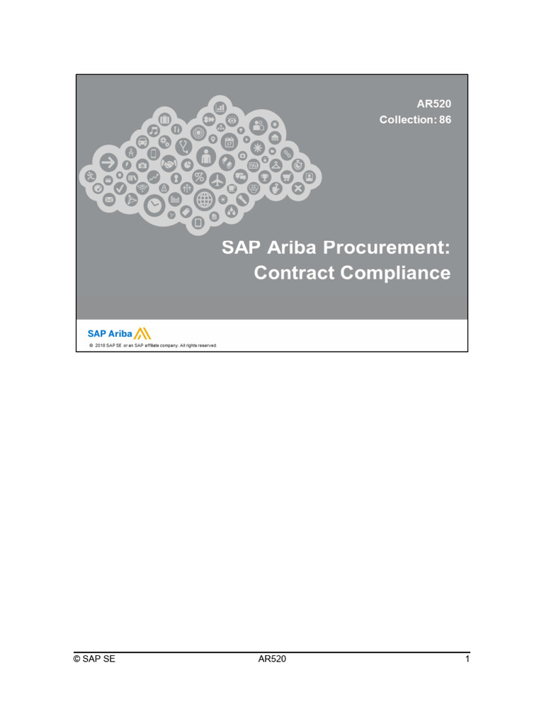 SAP Ariba Procurement - Contract Compliance | PDF