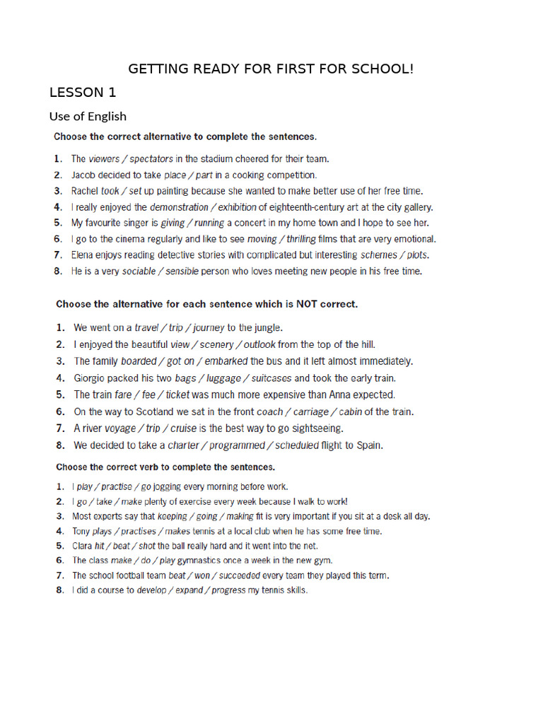 Extra Practice Booklet First For School | PDF