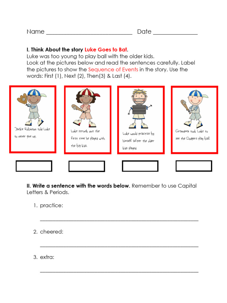 Lesson 17 - Luke Goes To Bat | PDF