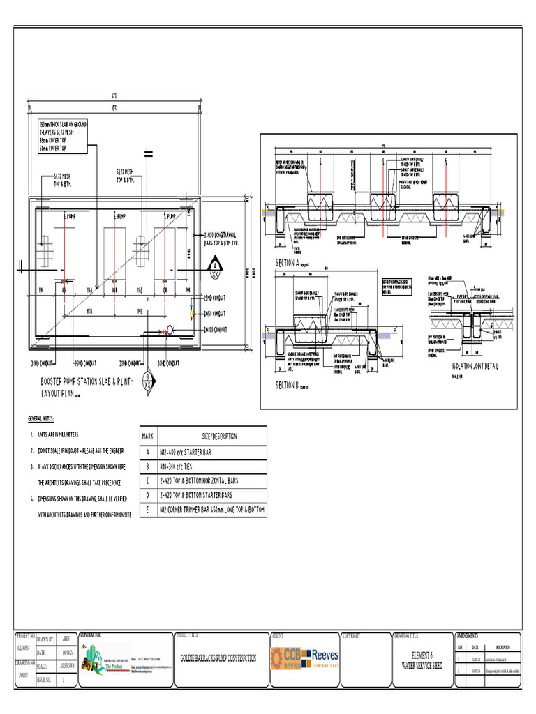 Booster Pump Slab - Goldie River Barracks1 | PDF