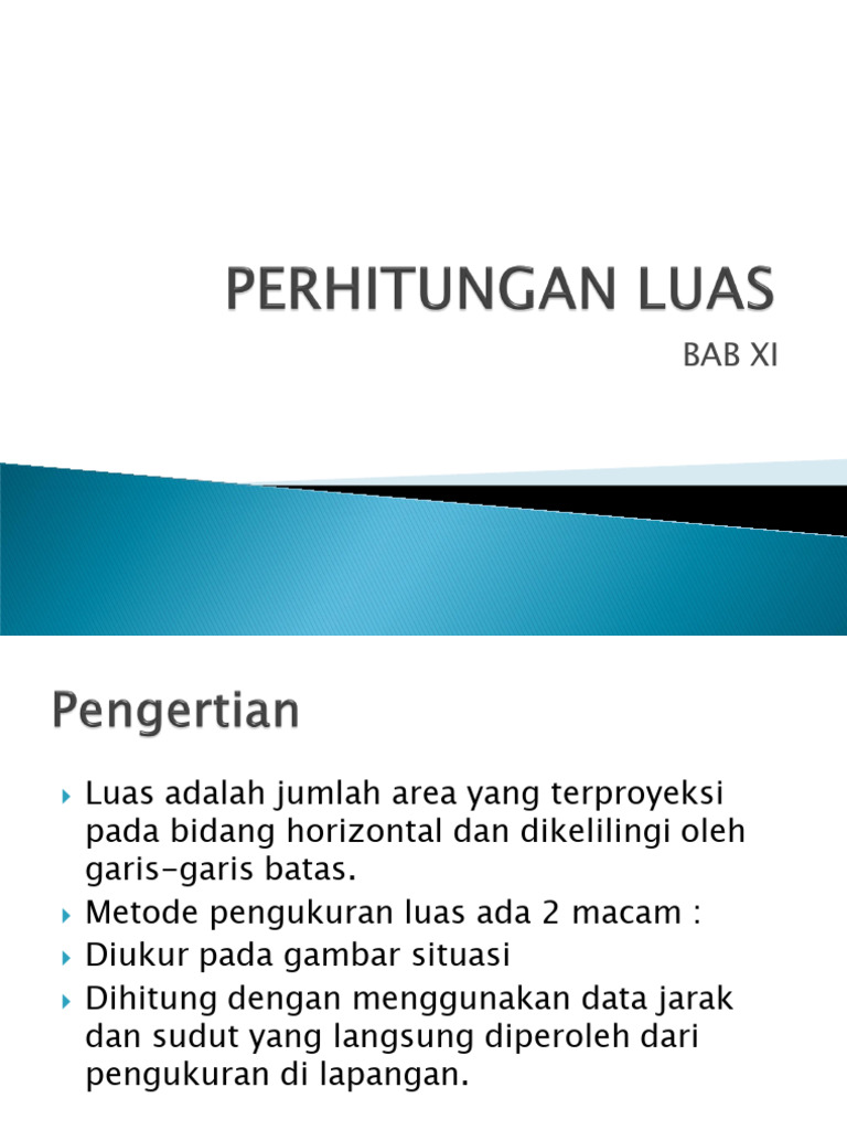 Bab Xi Perhitungan Luas | PDF