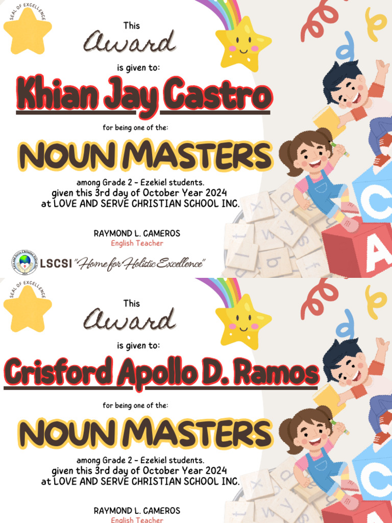Noun Masters Award | PDF