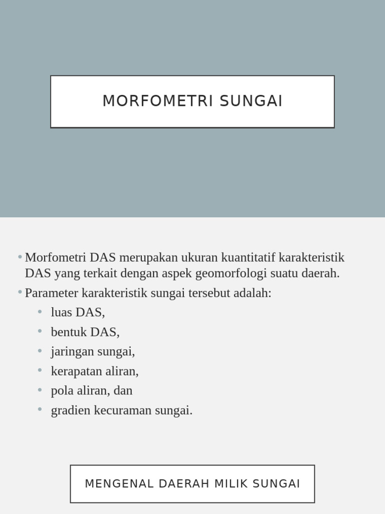 Pert 3. Morfometri Sungai | PDF