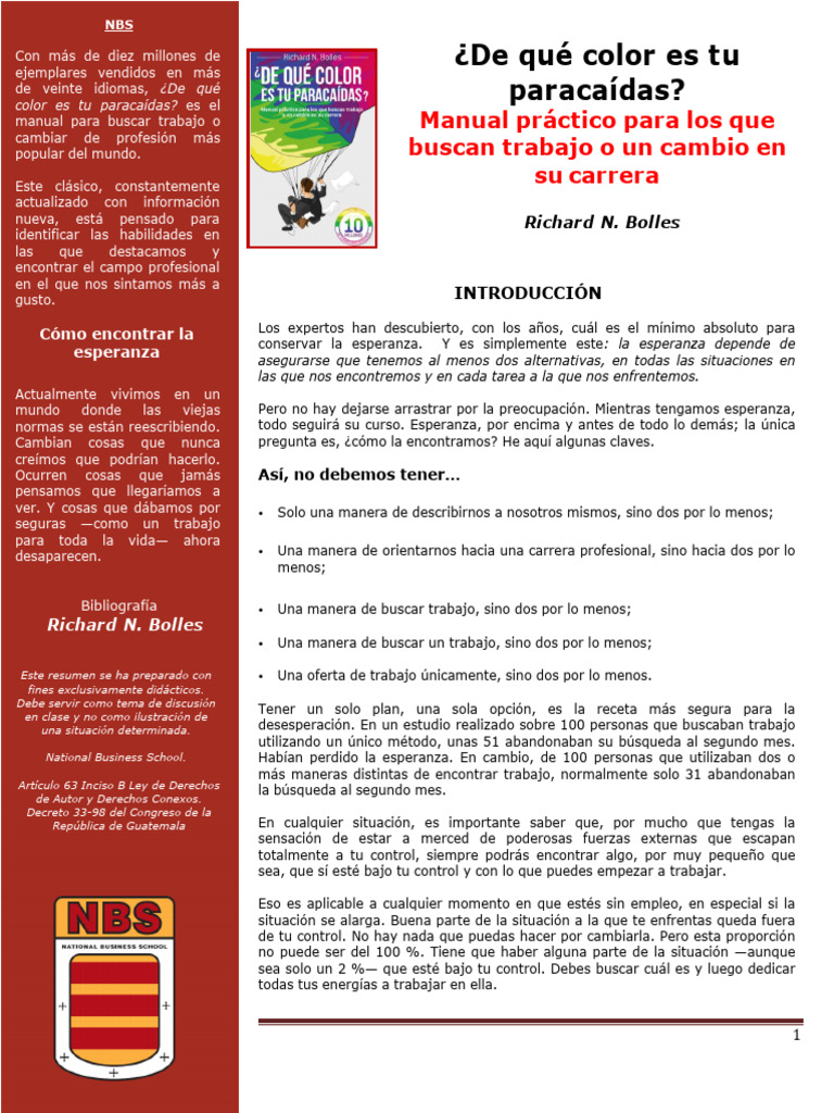 De Que Color Es Tu Paracadas | PDF | Liderazgo | Business