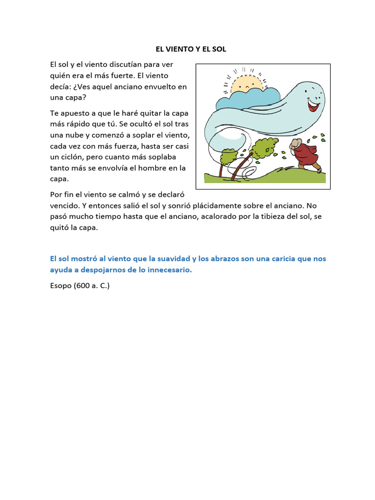 El Viento y El Sol | PDF