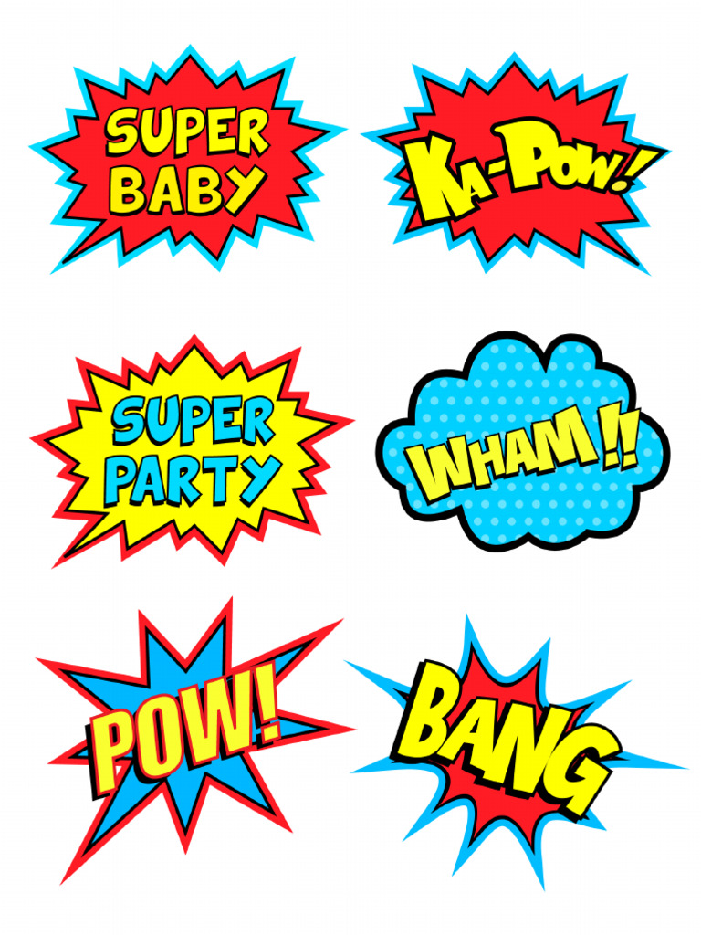 Superhero Text 3 Inch | PDF