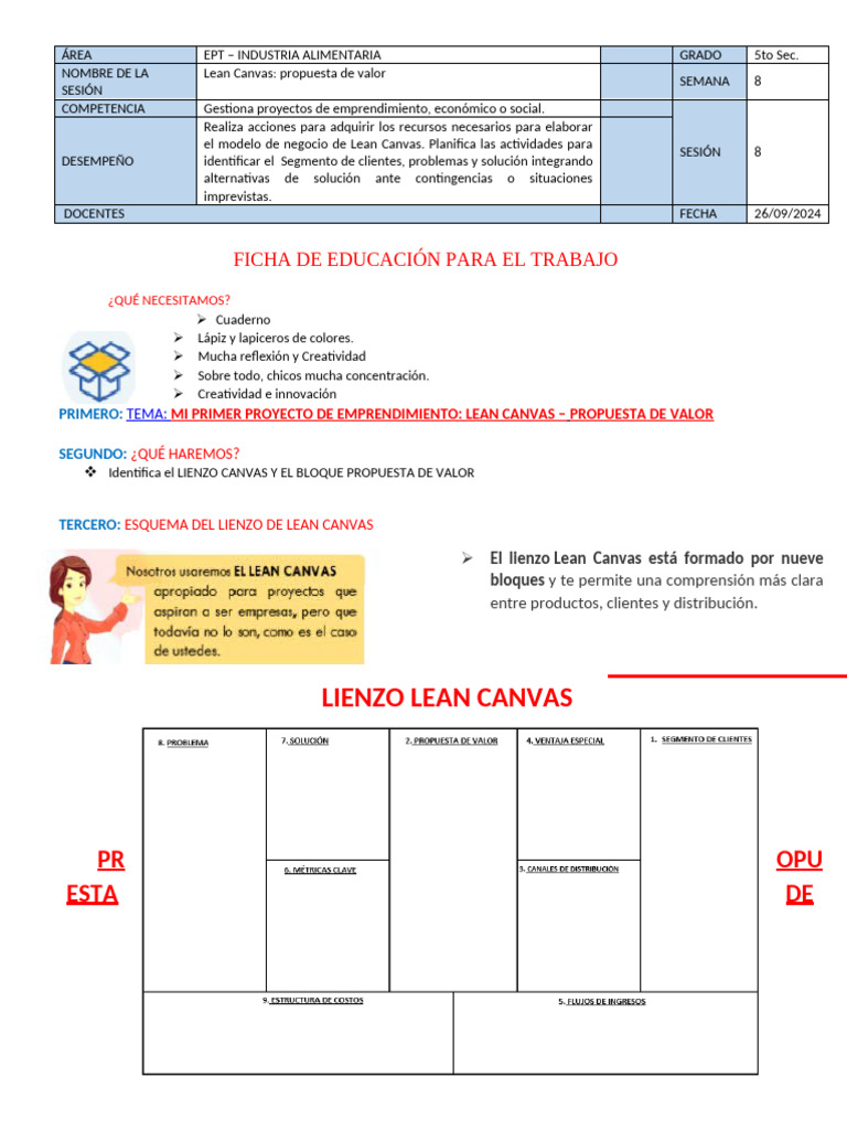 Ficha de Actividad de Ept. 5to D-C 26-9-2024 - Ind. Alim | PDF