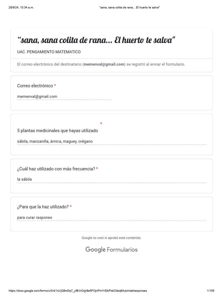 "Sana, Sana Colita de Rana... El Huerto Te Salva | PDF