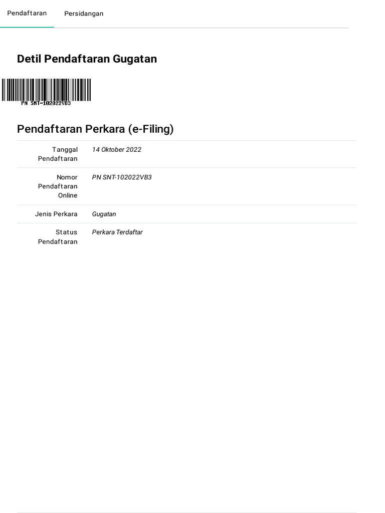 Bukti Sidang Perdata No 44 | PDF