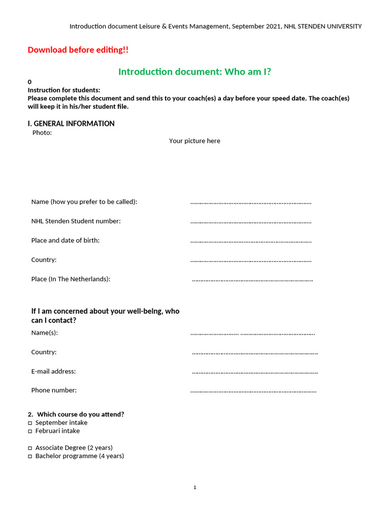 Intro document English | PDF